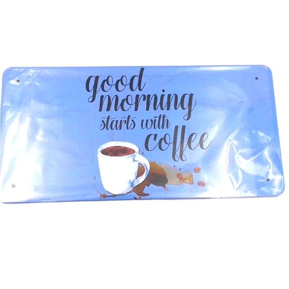Wall Decor | Good Morning Starts With Coffee Metal Wall Decor | Poshmark